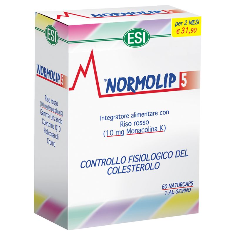 Normolip 5 Esi 60 capsule - Integratore per colesterolo e pressione ...